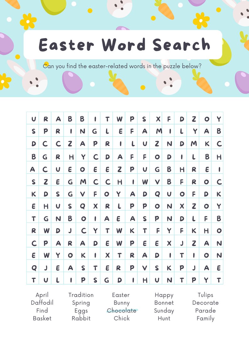 Easter Activity Bundle, Easter Fun, Easter Printables, Easter Word ...