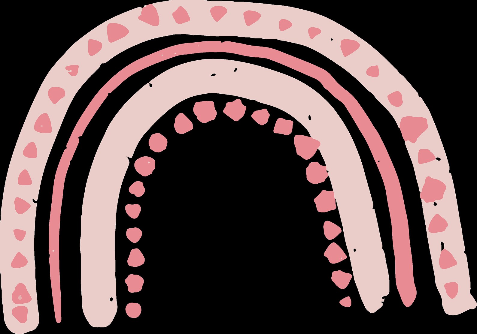 Boho Rainbows, Pink Boho Rainbows, Pink Rainbow Clipart, Boho Clipart ...