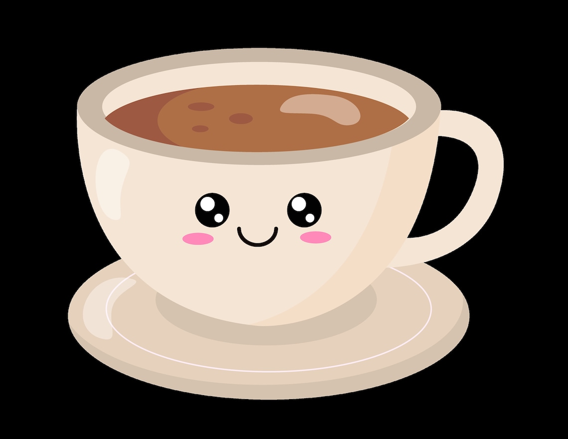 Kawaii Coffee Clipart, Kawaii Coffee PNG, Clipart Bundle, Cute Kawaii ...