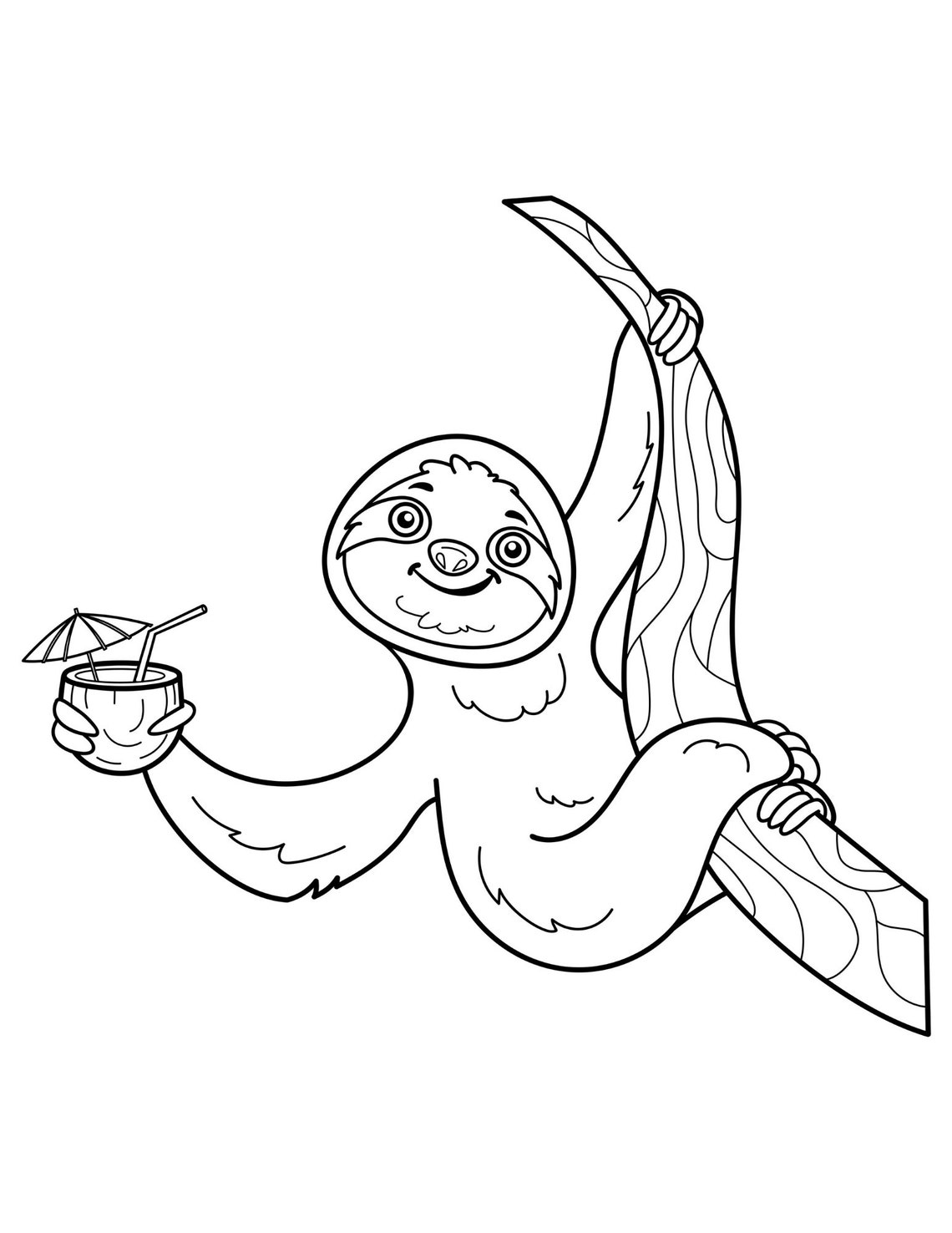 Sloth Coloring Book Sloth Coloring Pages Printable Coloring | Etsy Canada