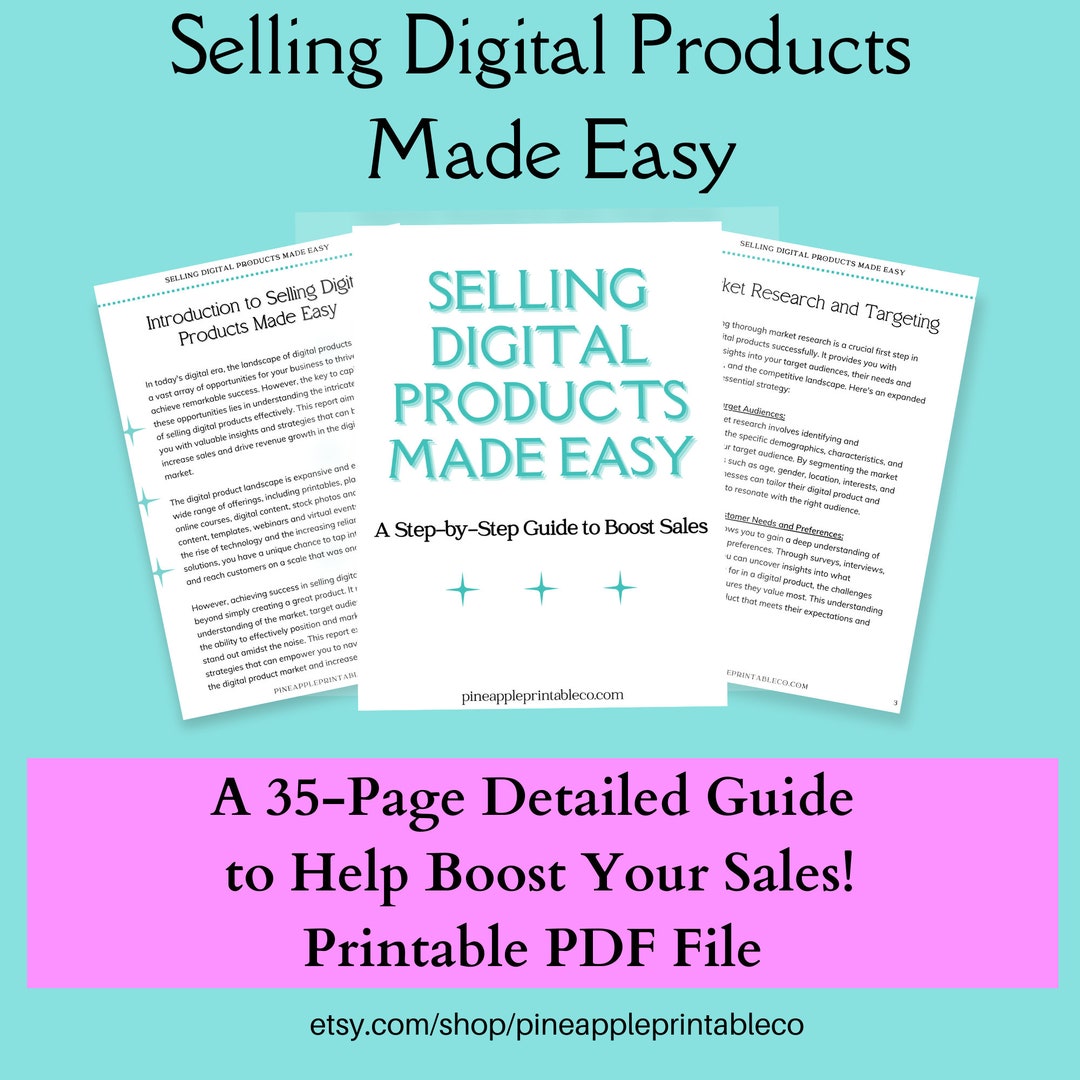 Digital Products Made Easy How-to Guide, Boost Your Digital Sales - Etsy