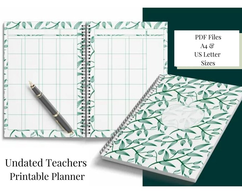 Printable Planner, Teacher Planner, Class Planner, Undated Planner ...