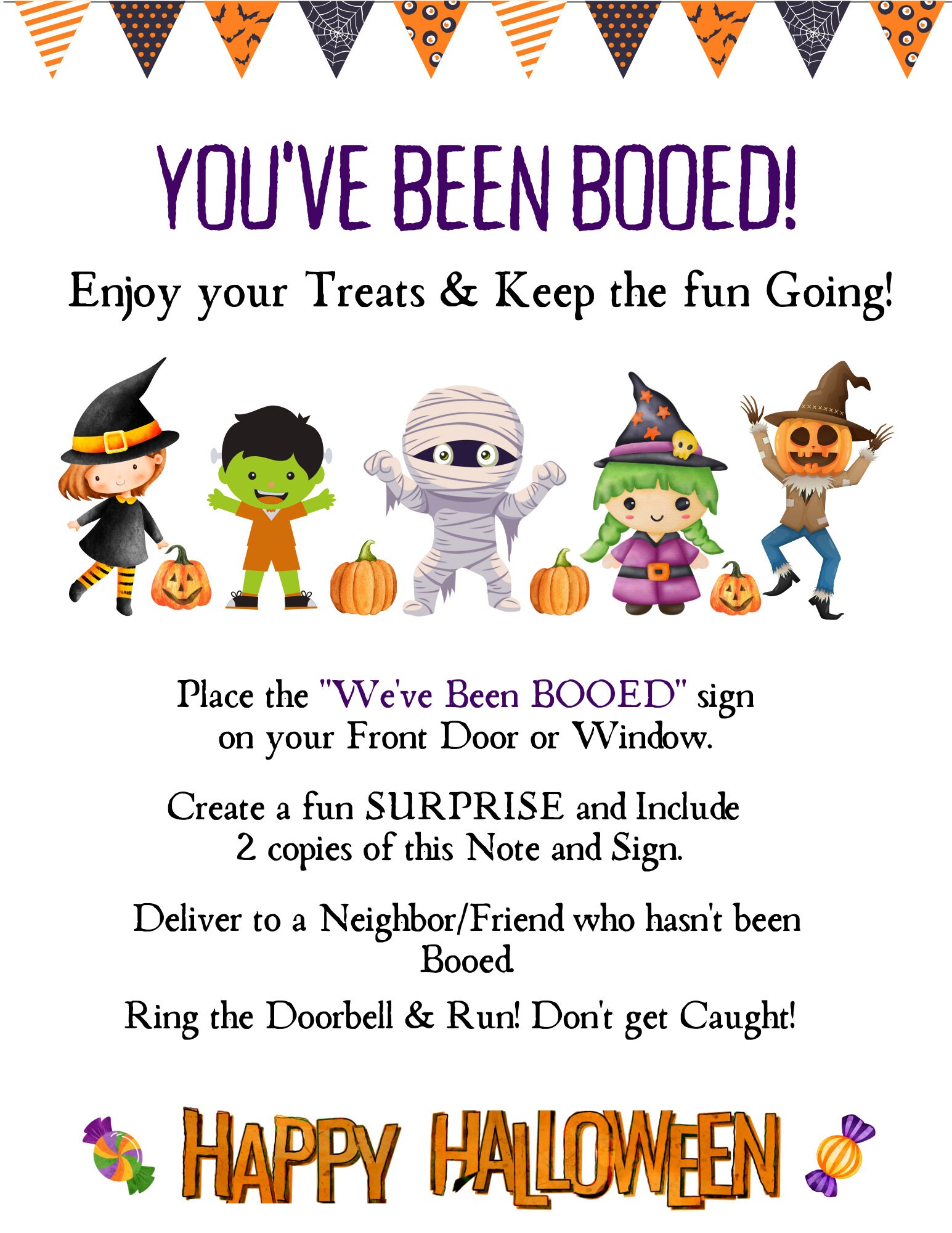 We've Been Booed Halloween Game Printable - Etsy