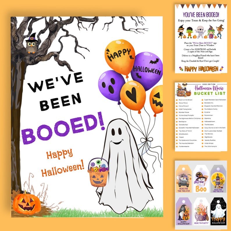 We've Been Booed Halloween Game Printable - Etsy Australia