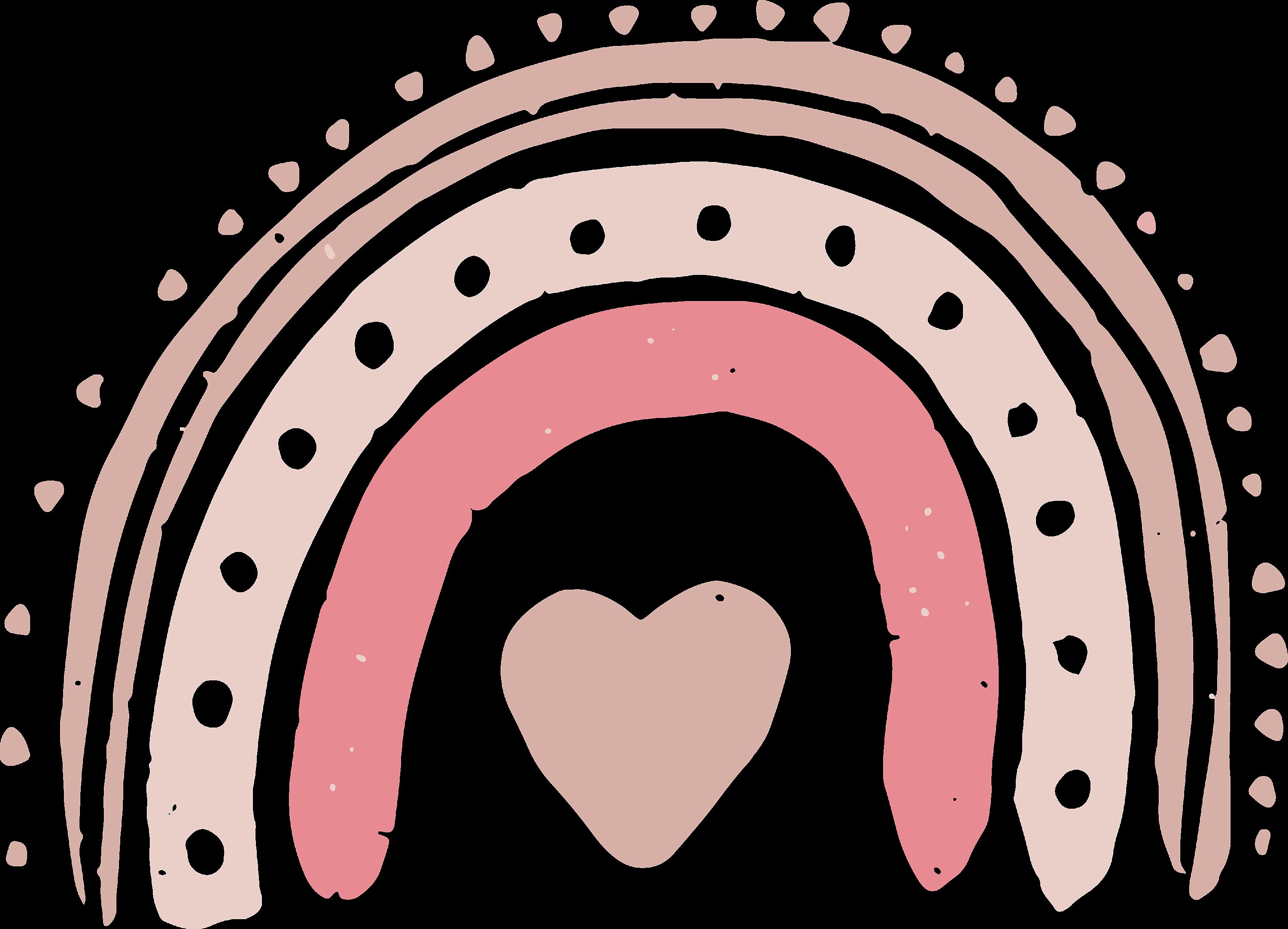 Boho Rainbows, Pink Boho Rainbows, Pink Rainbow Clipart, Boho Clipart ...