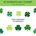 St. Patricks Day Shamrock Clipart, Four Leaf Clover Clipart, St ...