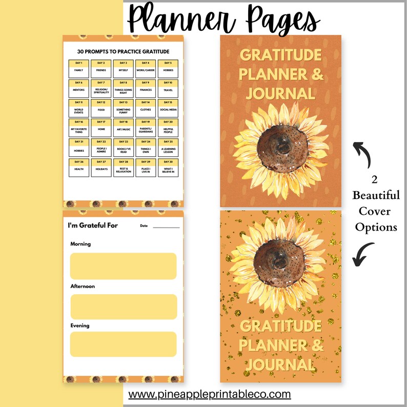 Gratitude Planner and Journal Printable, Gratitude Journaling ...