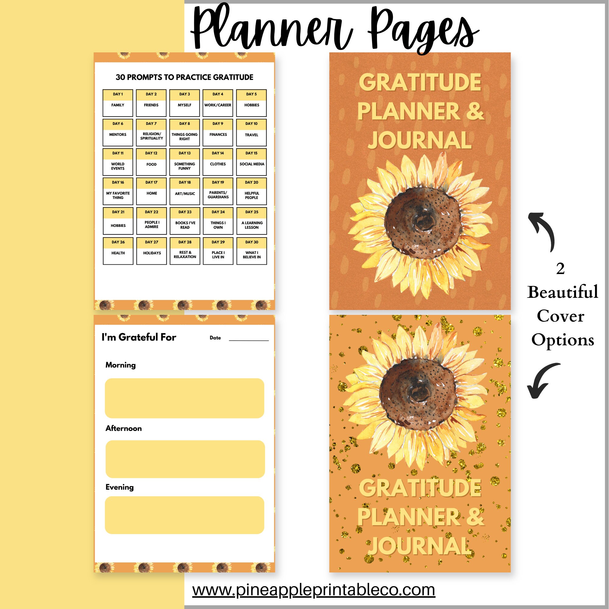 Gratitude Planner and Journal Printable, Gratitude Journaling ...