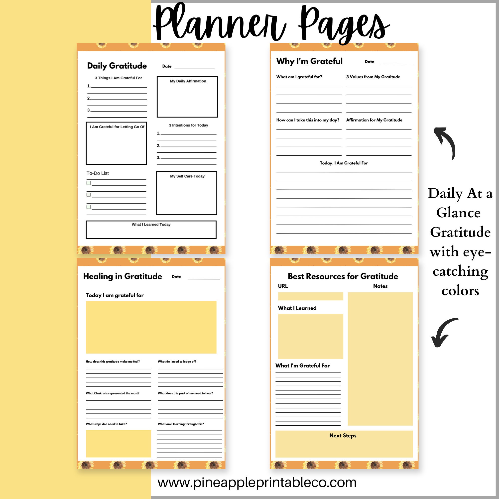Gratitude Planner and Journal Printable, Gratitude Journaling ...