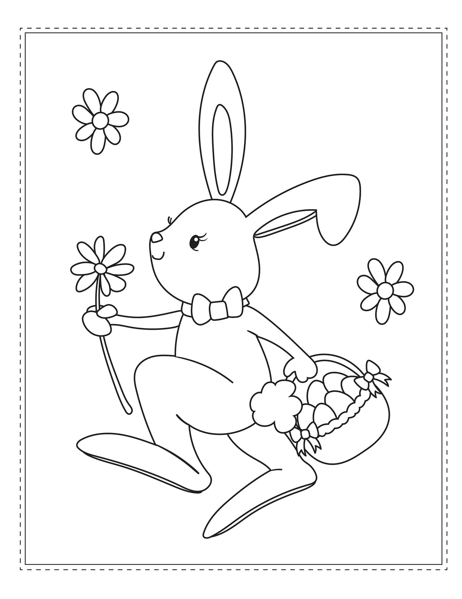 Easter Bunny Coloring Pages, 30 Printable Easter Coloring Pages, Easter ...