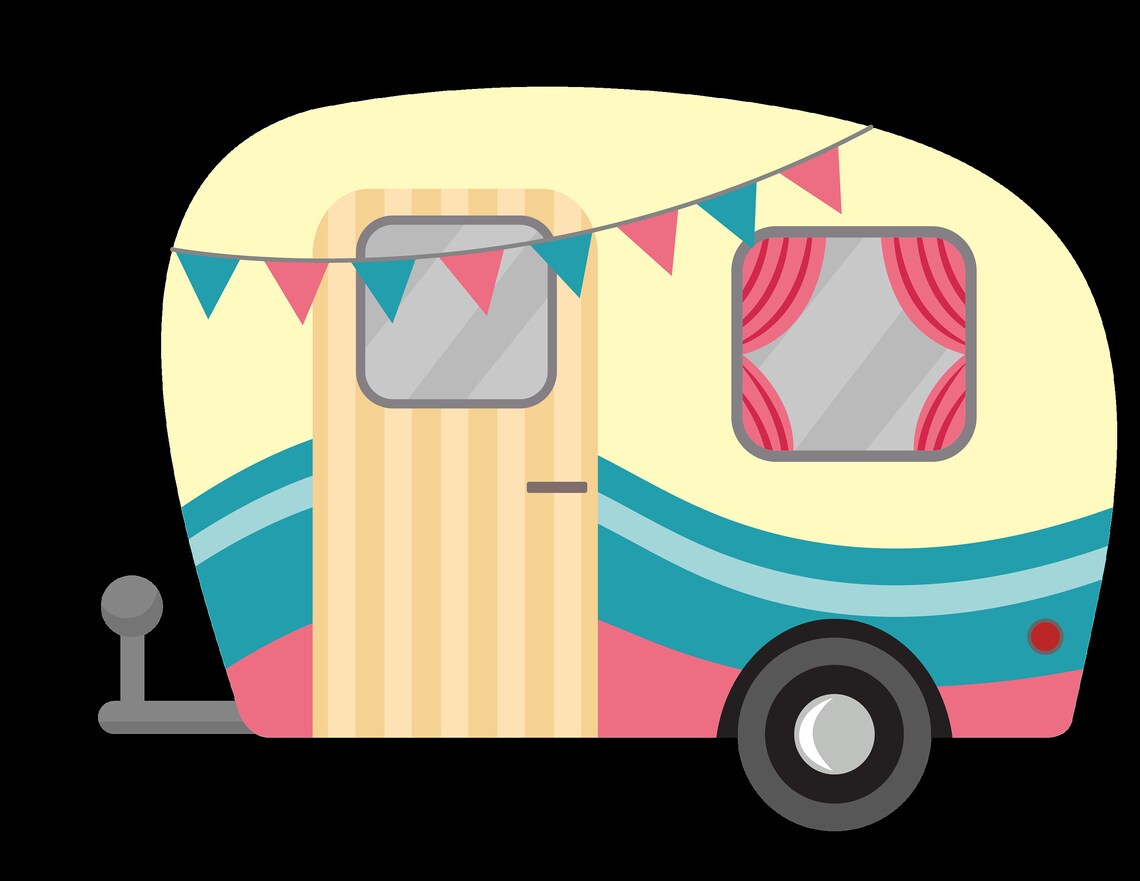 Camper Clipart, Happy Camper Clipart, Camping Clipart, Camper PNG ...