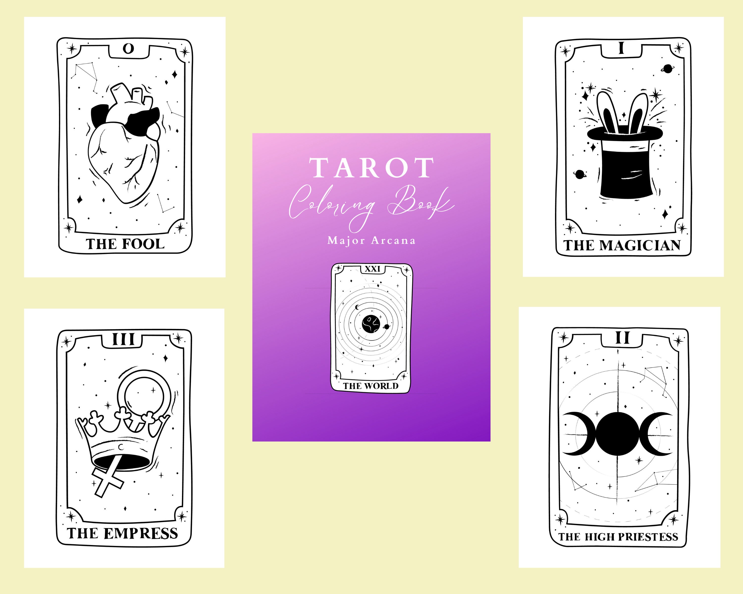 Tarot Coloring Pages, Tarot Card Coloring Pages, Coloring Page ...