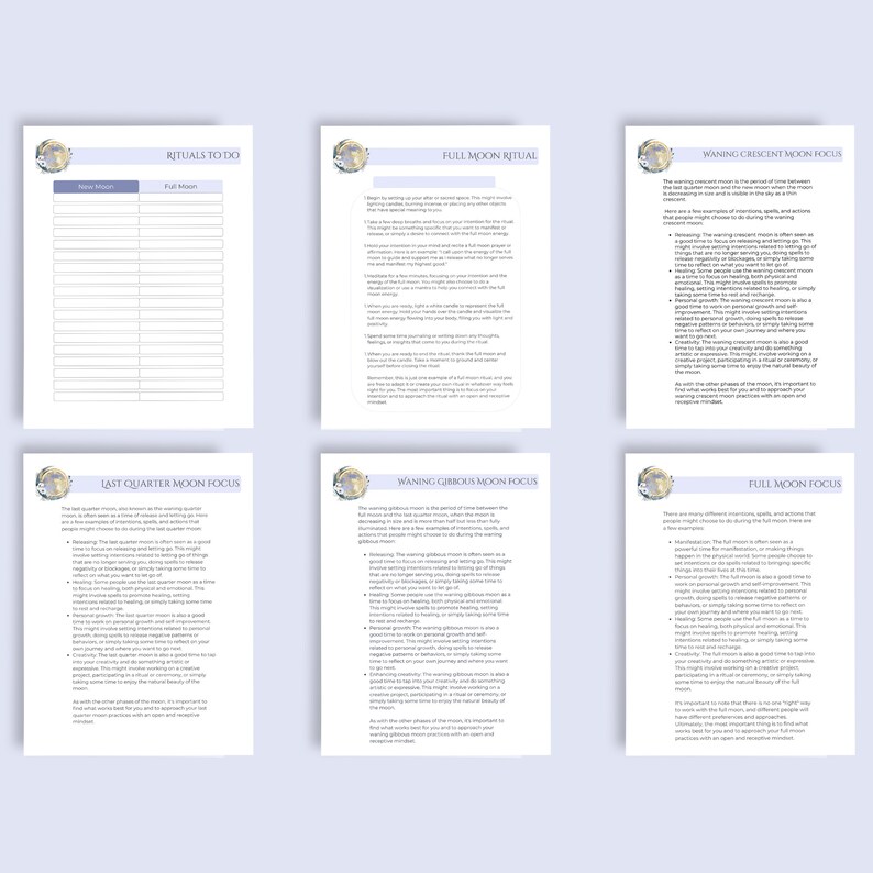 Manifest With the Moon Printable Workbook and Journal | Instant ...