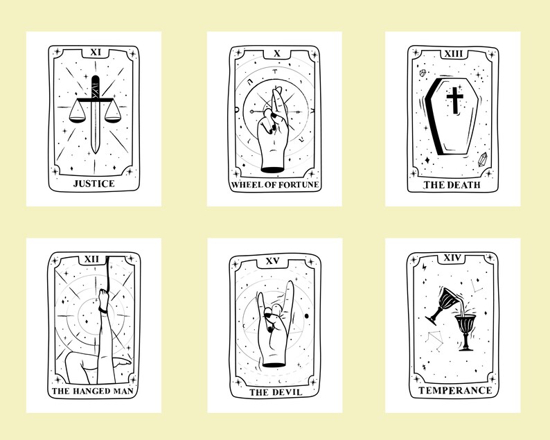 Tarot Coloring Pages, Tarot Card Coloring Pages, Coloring Page ...