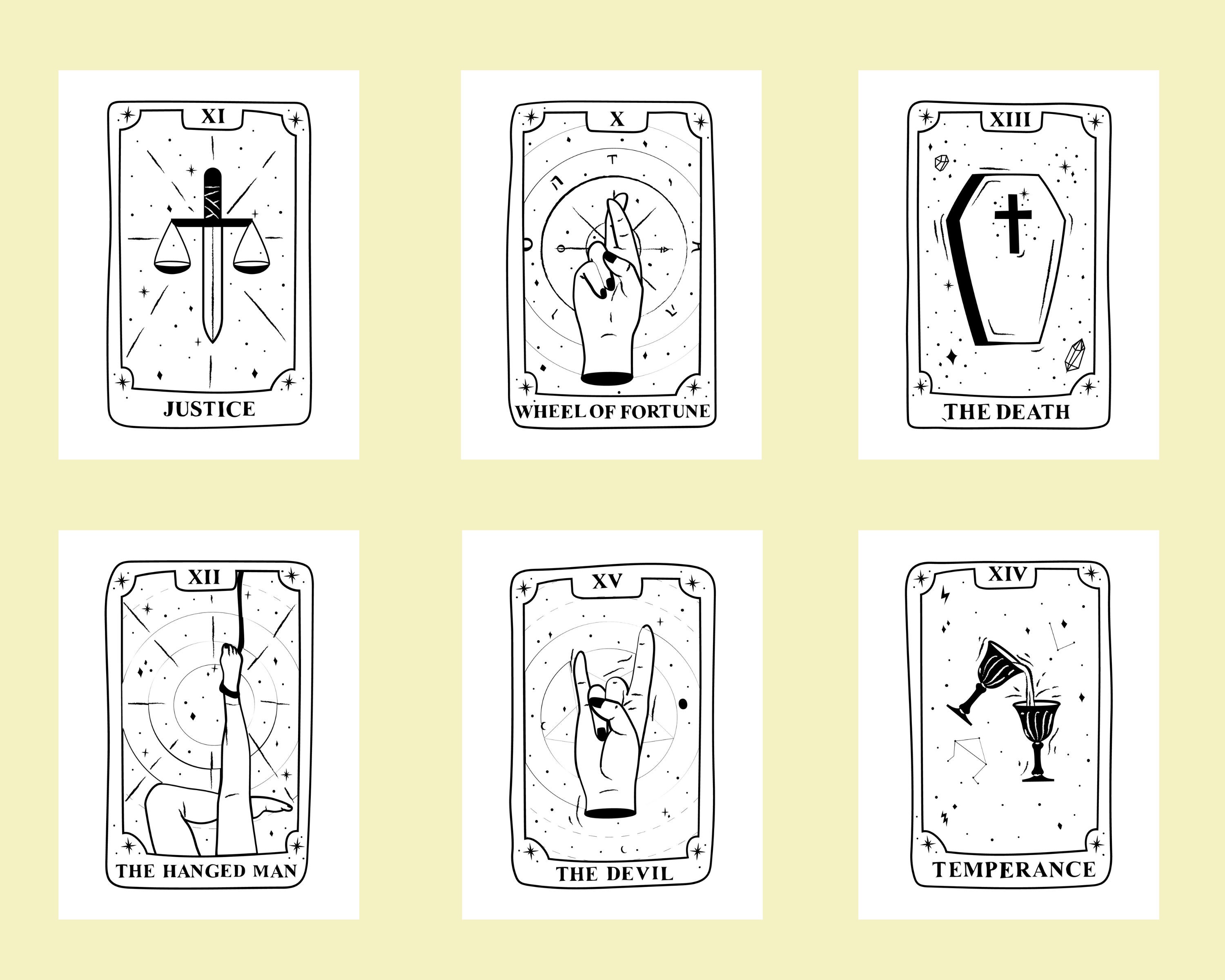 Tarot Coloring Pages, Tarot Card Coloring Pages, Coloring Page ...