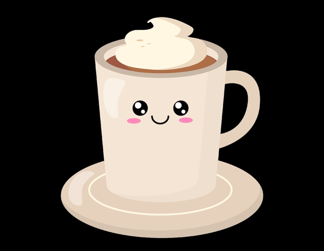 Kawaii Coffee Clipart, Kawaii Coffee PNG, Clipart Bundle, Cute Kawaii ...