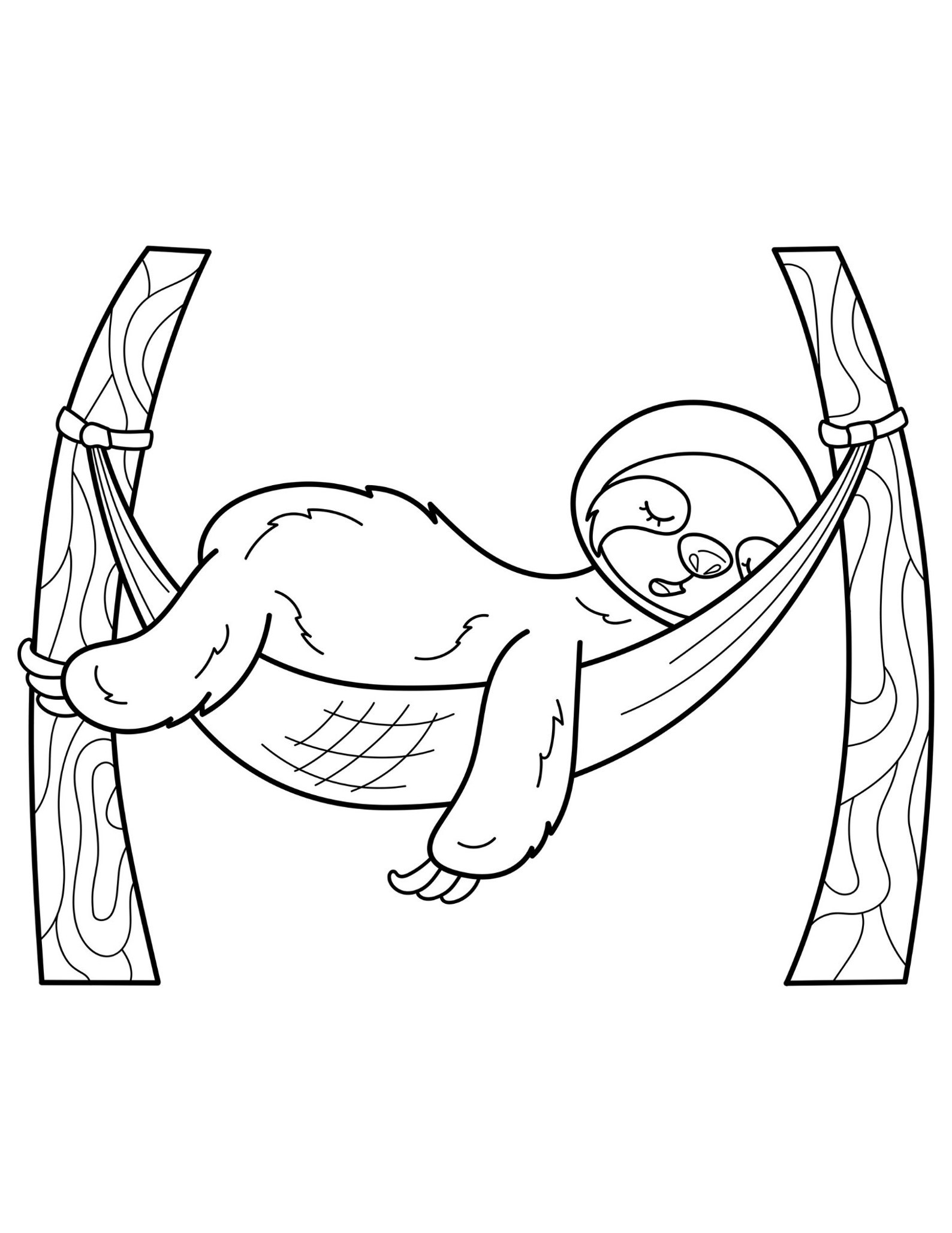 Sloth Coloring Book Sloth Coloring Pages Printable Coloring - Etsy