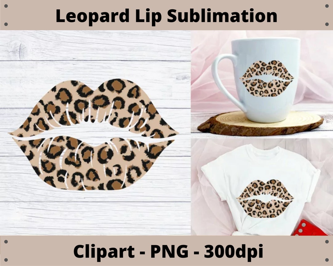 Leopard Sublimation, PNG, Leopard Lips, Leopard Clipart, Leopard Lip ...
