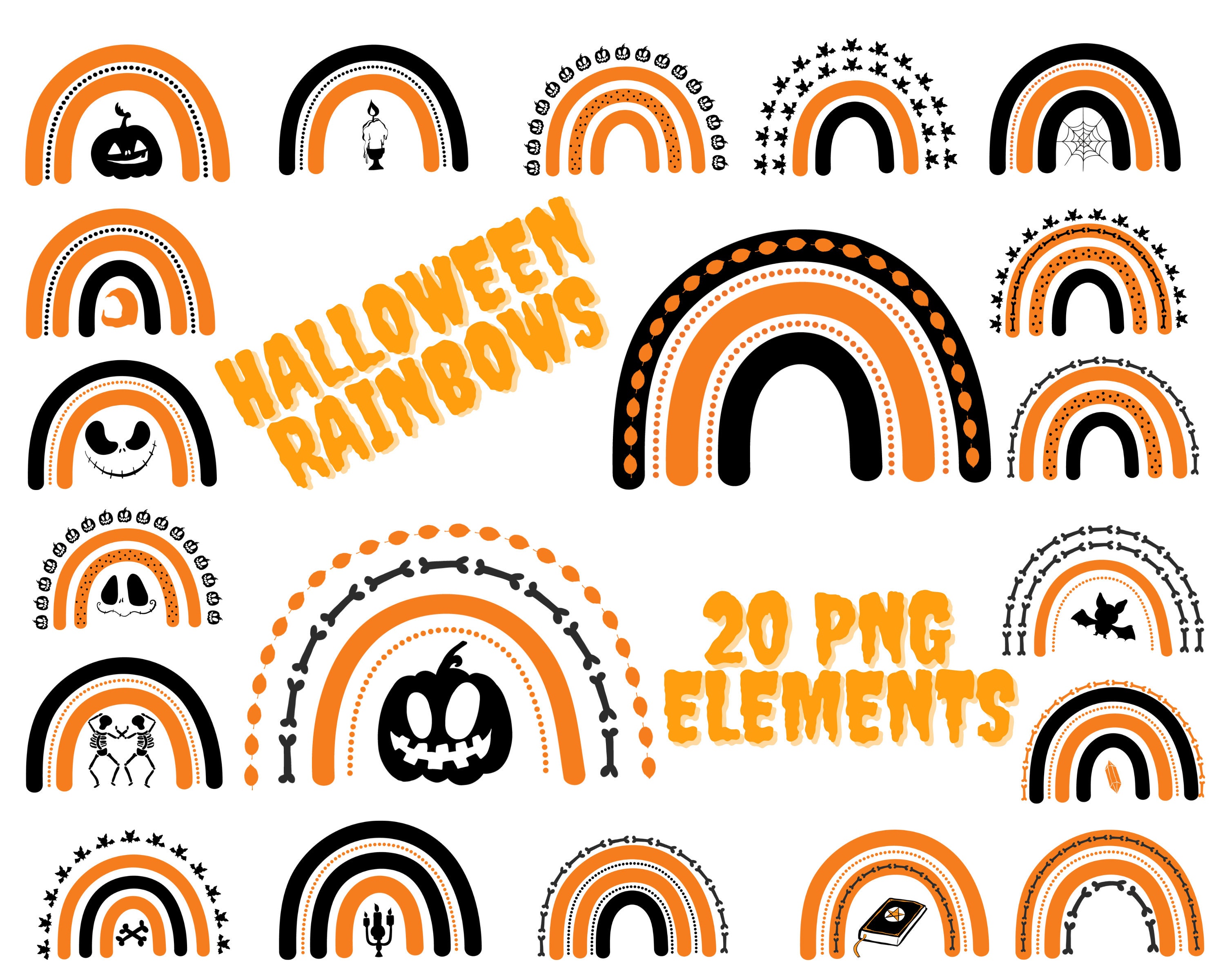 Halloween PNG, Halloween, Clipart, Halloween Rainbow Clipart, Halloween ...