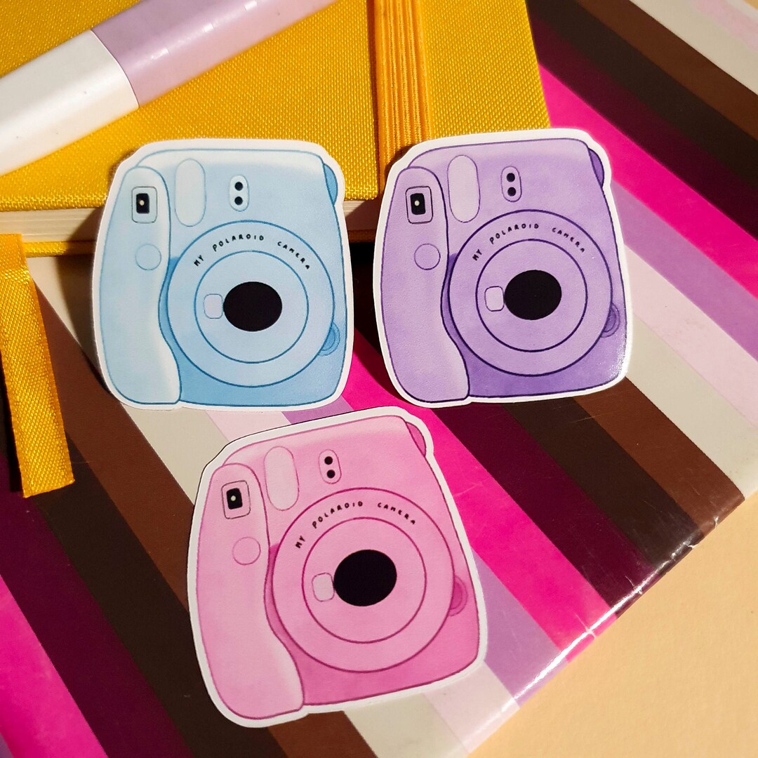 Polaroid Instant Camera Sticker Pack Water Bottle, Laptop, Planner ...