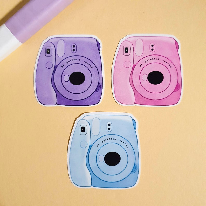 Polaroid Instant Camera Sticker Pack Water Bottle Laptop | Etsy