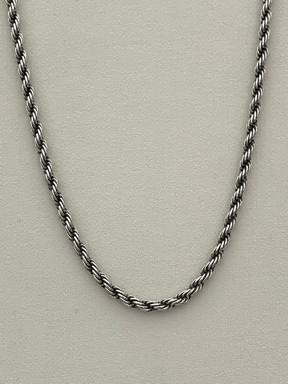 sterling silver 24 rope - Gem