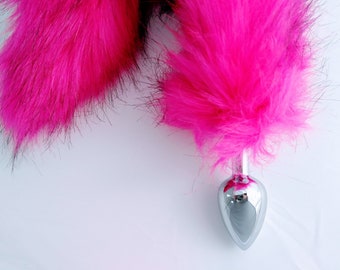 Hot Pink Tail Butt Plug - Etsy