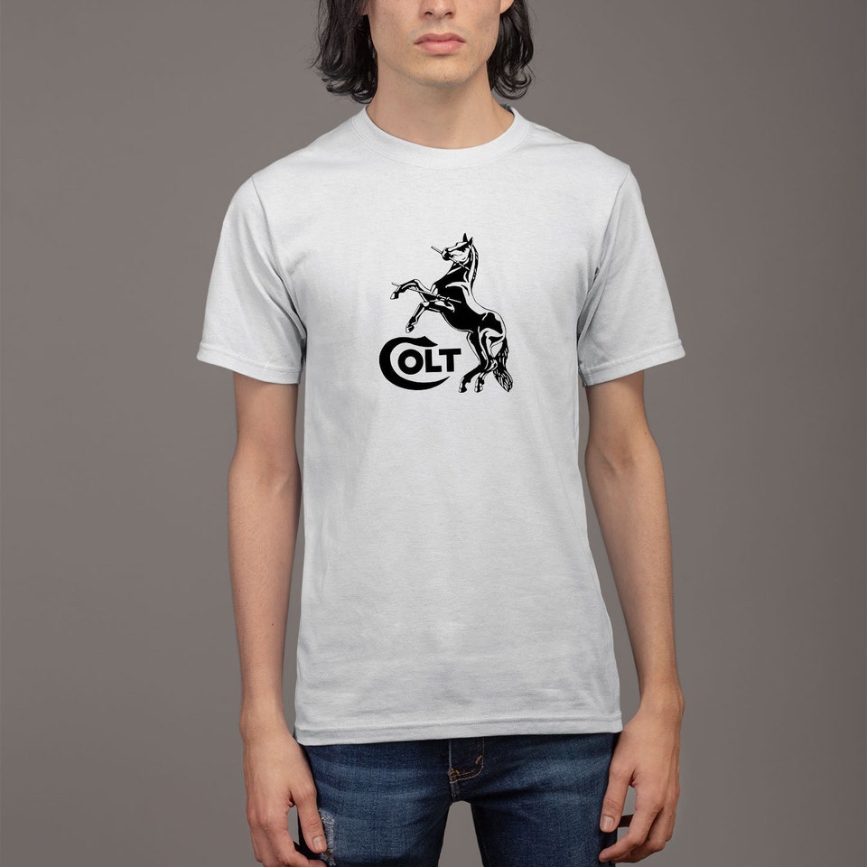 Colt Firearms Gun Logo T-shirt Size S-3XL Designed & Sold By Emma Davidson