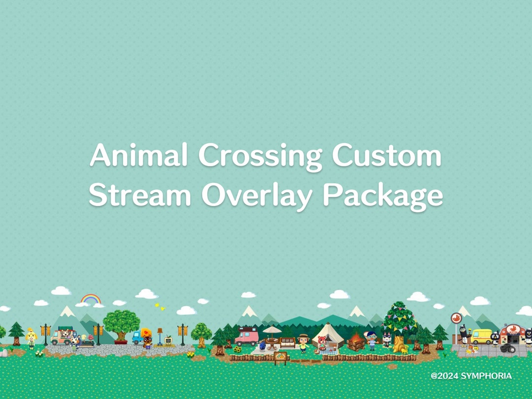 Animal Crossing New Horizon Inspired Twitch Overlay Pack CUSTOM - Etsy