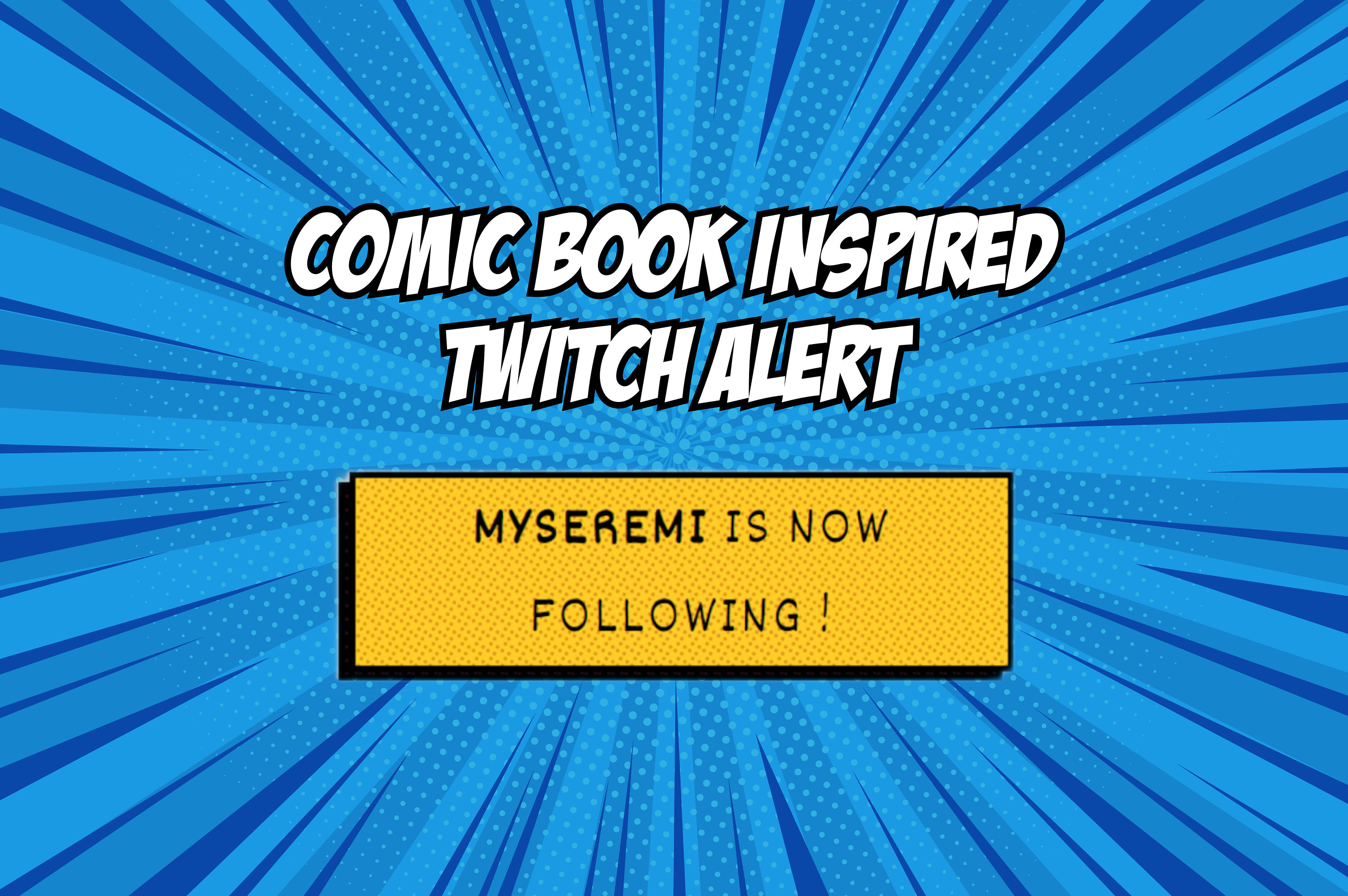 Cool Comic Book Balloon Inspired Twitch Alert Widget for Streamlabs/obs ...