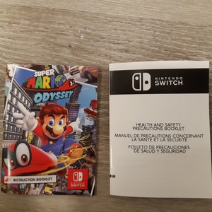 Super Mario Odyssey Manual Nintendo Switch - Etsy