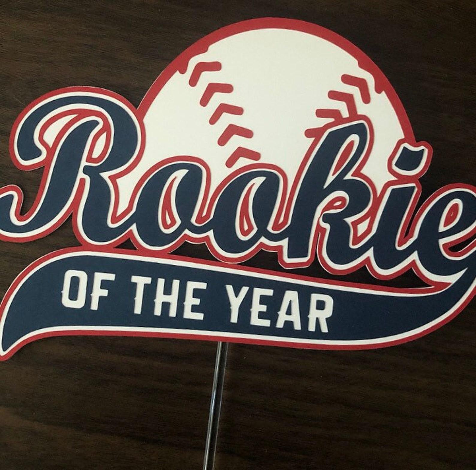 Rookie Of The Year Cake Topper Baseball Cake Topper First | Etsy