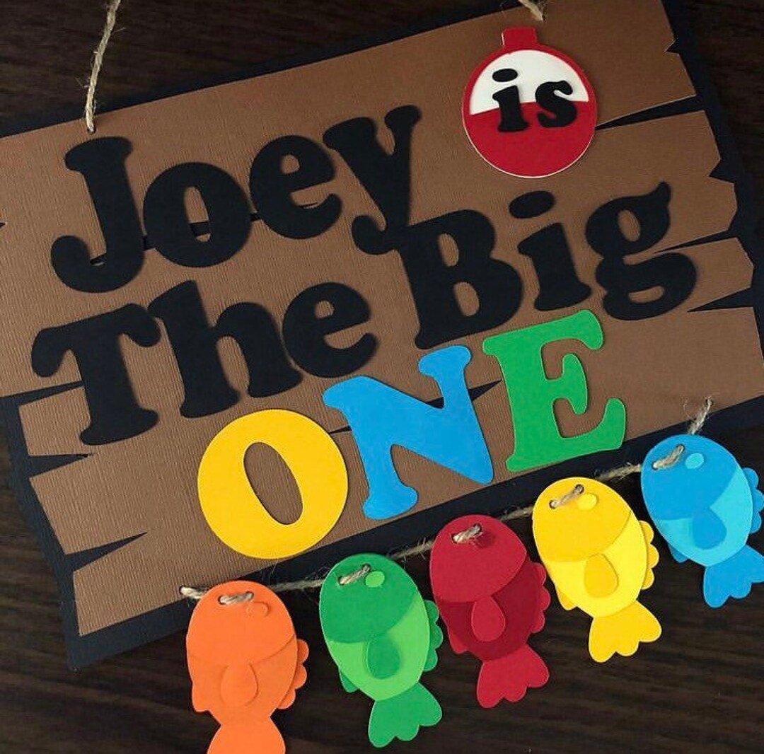 Fishing Birthday Door Sign, Fishing First Birthday Decor, the Big One ...