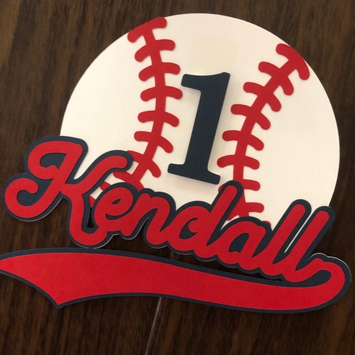 Printable Baseball Birthday Cake Topper. Personalized Birthday - Etsy