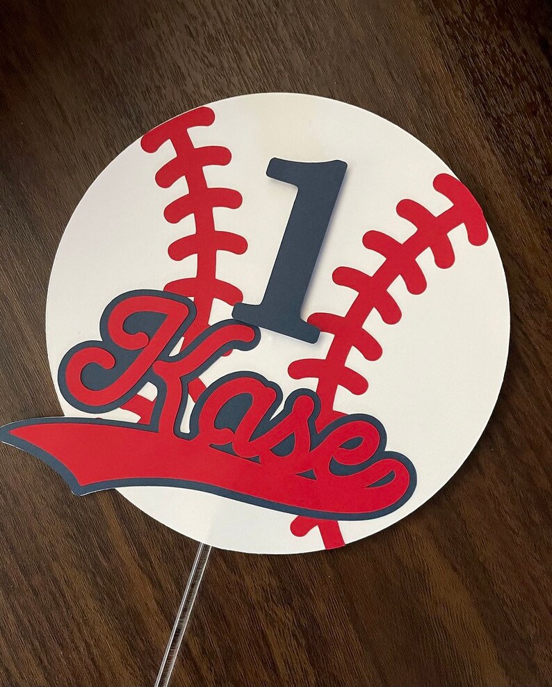 Personalized Baseball Cake Topper Baseball Birthday Rookie - Etsy