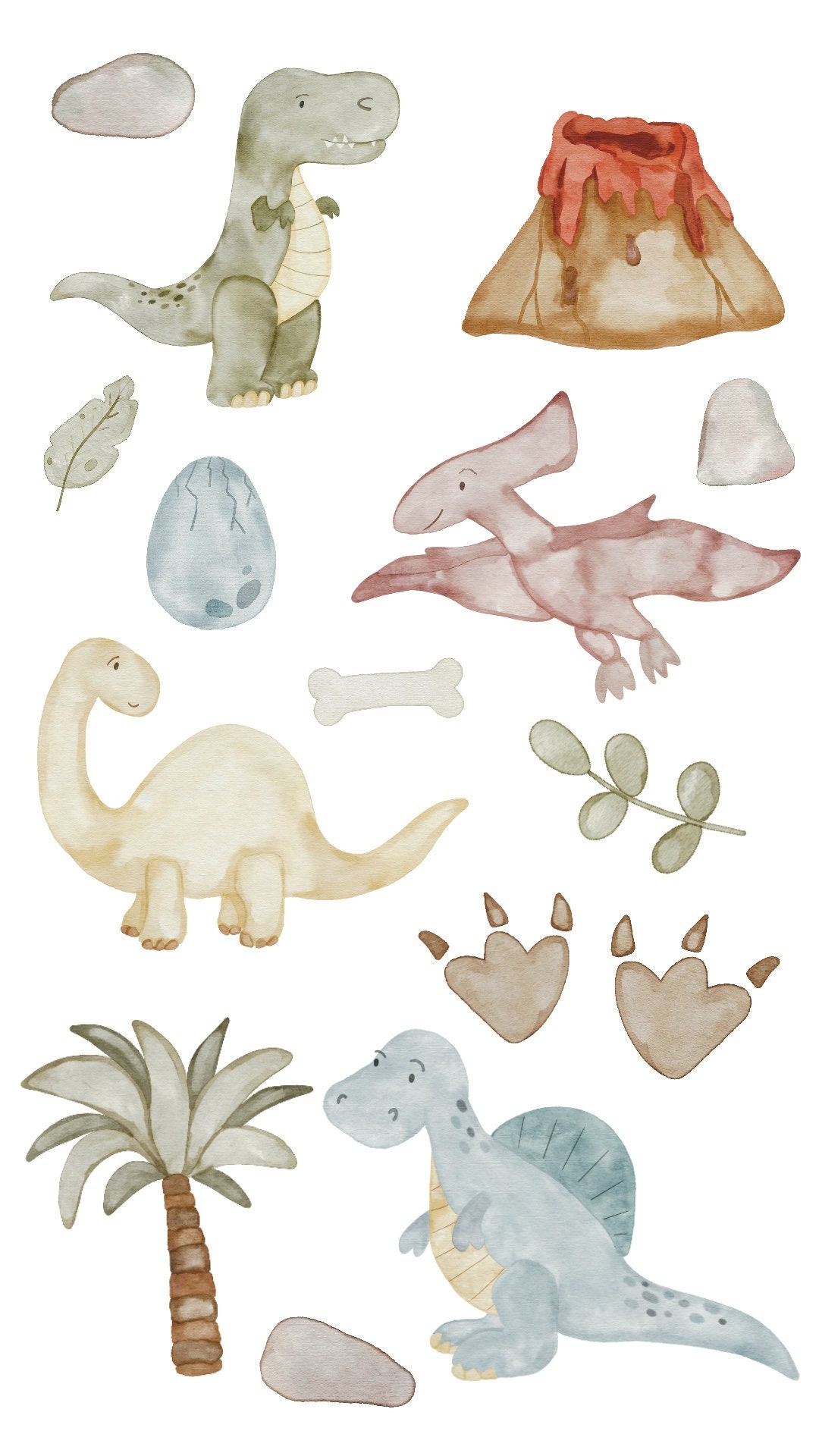 Dinosaurs Watercolor Clipart Baby Dinosaur Png Pictures Dino - Etsy Canada