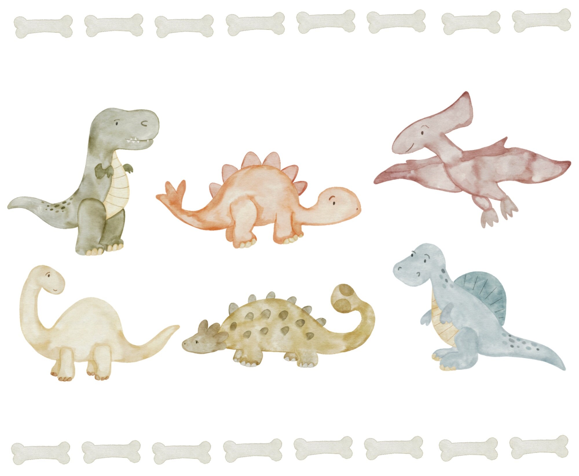 Dinosaurs Watercolor Clipart Baby Dinosaur Png Pictures Dino - Etsy Canada