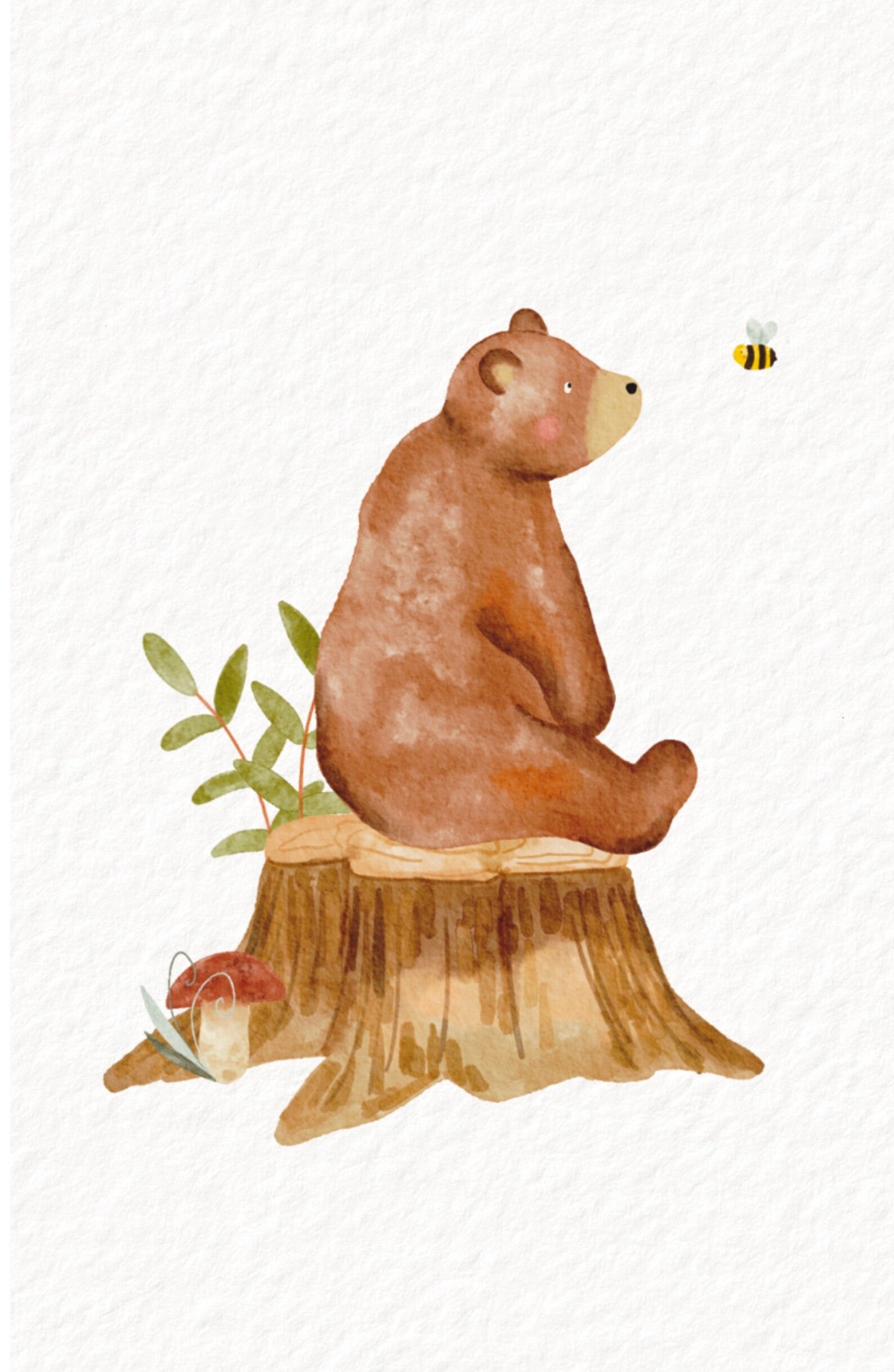 Bear Watercolor Clipart, Woodland Animals Nursery Png, Cute Bear ...