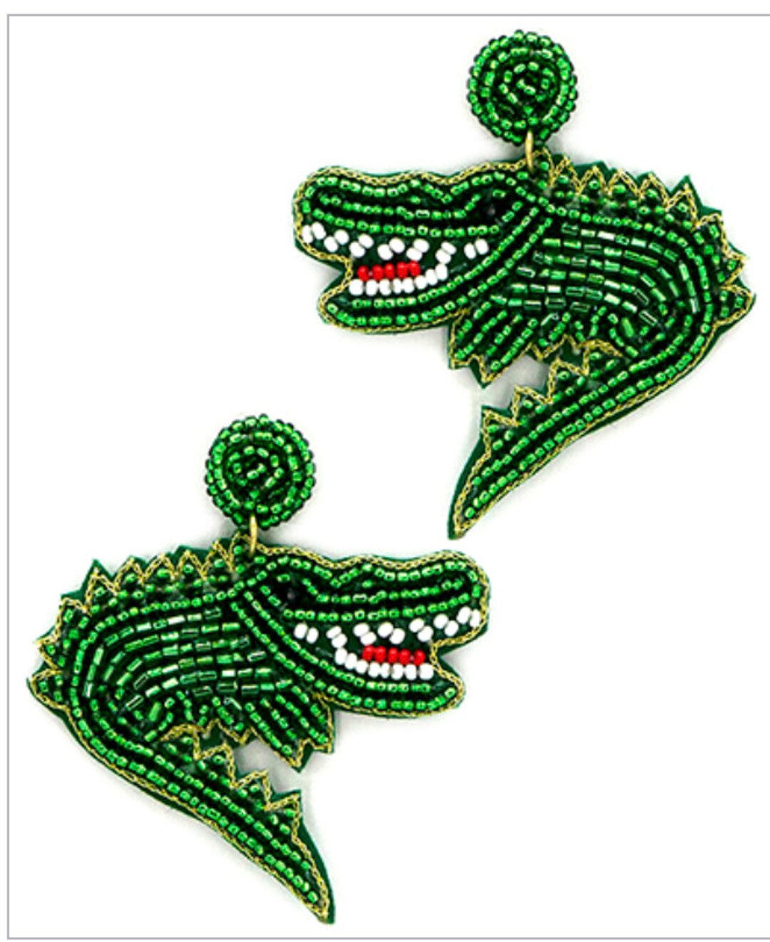 Gator Seed Bead Earrings - Etsy