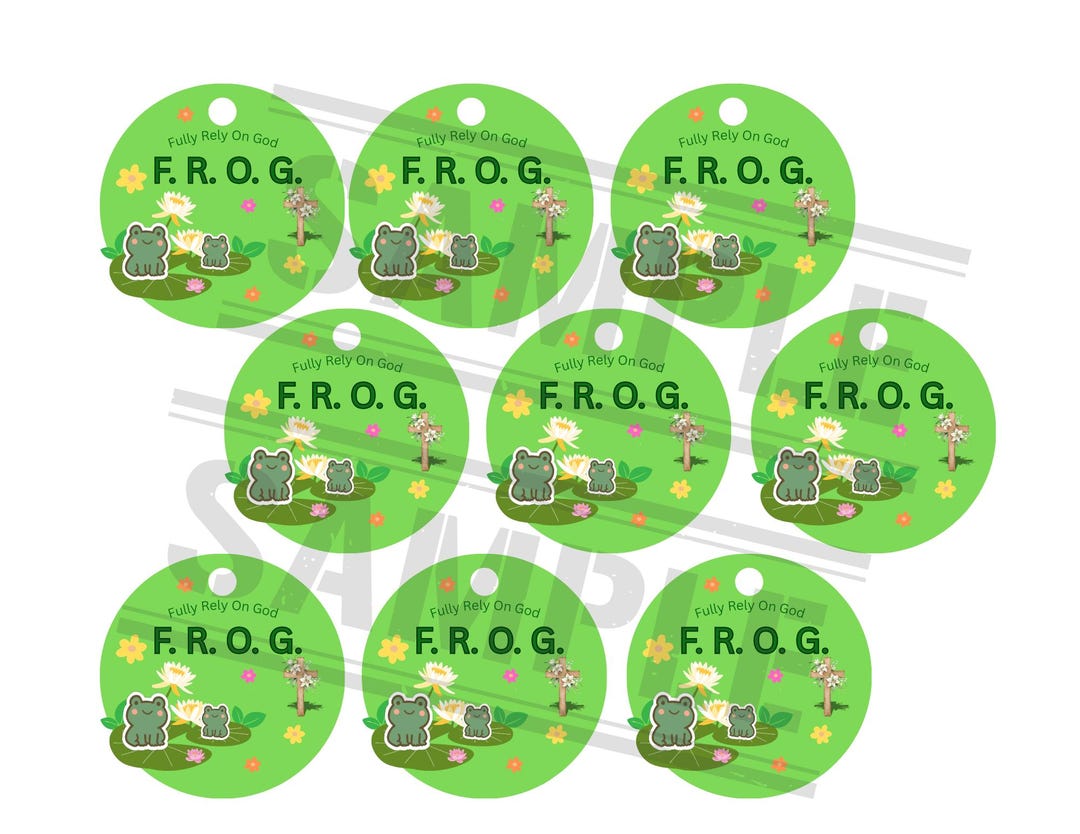 F.R.O.G. Christian Gift Tags: Lily Pad Kindness Notes (printable PDF ...