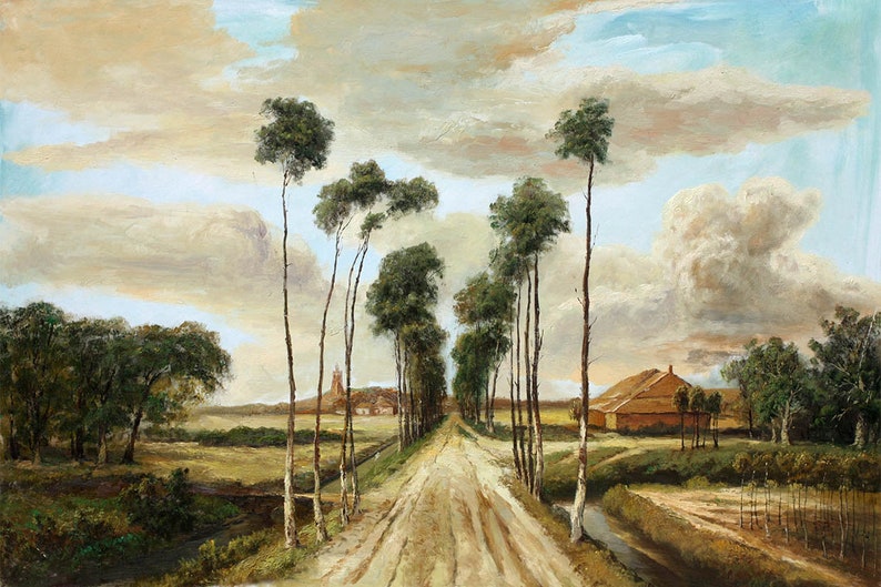 Meindert Hobbema - the Avenue at Middelharnis 60 X 90 Cm HANDMADE IN ...