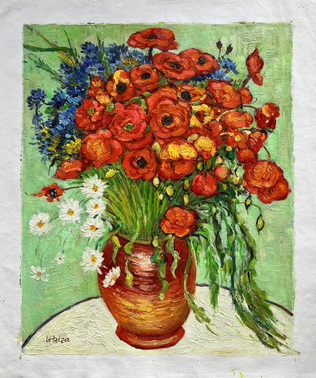 Vincent Van Gogh - Red Poppies and Daisies 50 X 60 Cm Still Life ...