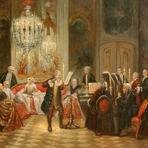 Frederick the Great Playing the Flute at Sanssouci Adolph Menzel - Etsy