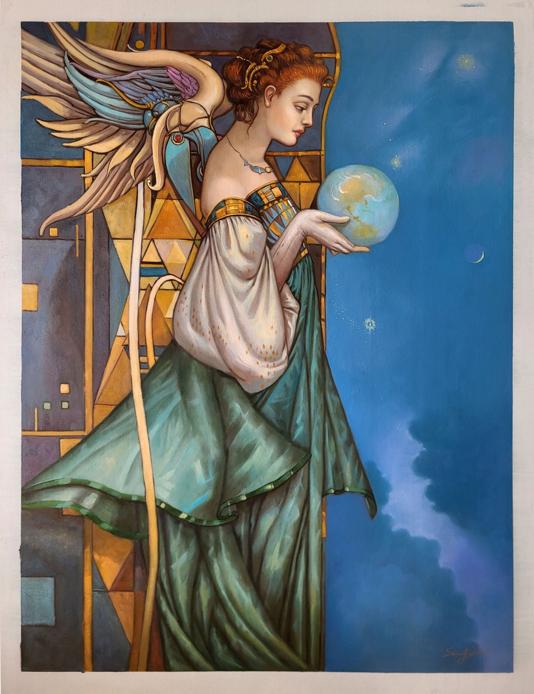 Michael Parkes the Guardian 65 X 85 Cm Oil Painting Reproduction on ...