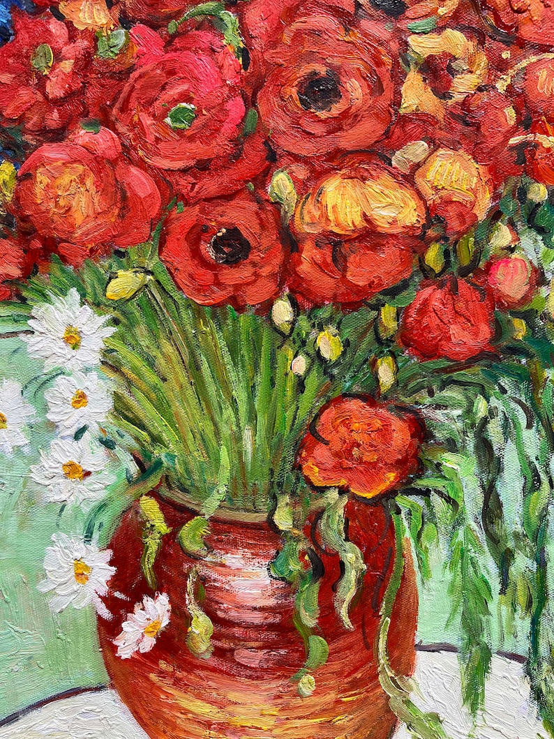 Vincent Van Gogh - Red Poppies and Daisies 50 X 60 Cm Still Life ...