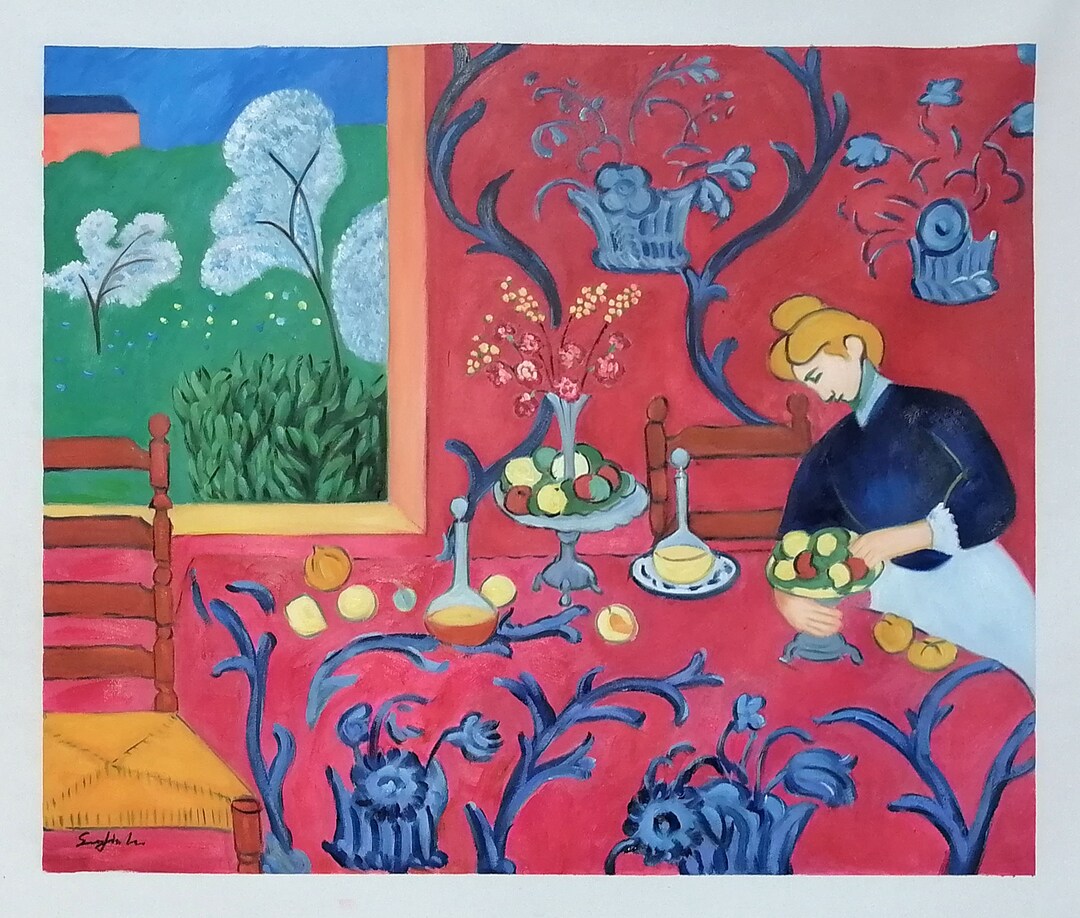 Henri Matisse, the Dessert: Harmony in Red (the Red Room) 50 X 60 Cm ...