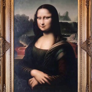 Leonardo Da Vinci - Mona Lisa 60 X 90 Cm HANDMADE Reproduction Oil ...