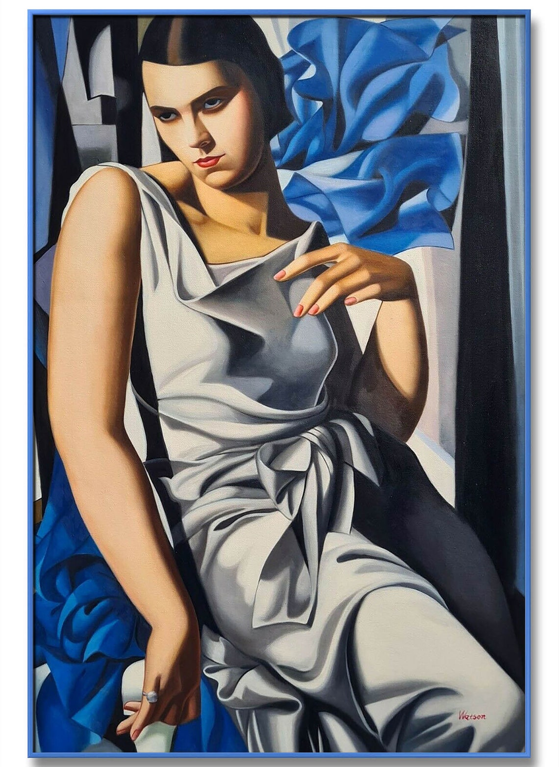 Tamara De Lempicka Portrait of Madame M. 60 X 90 Cm Oil Painting ...