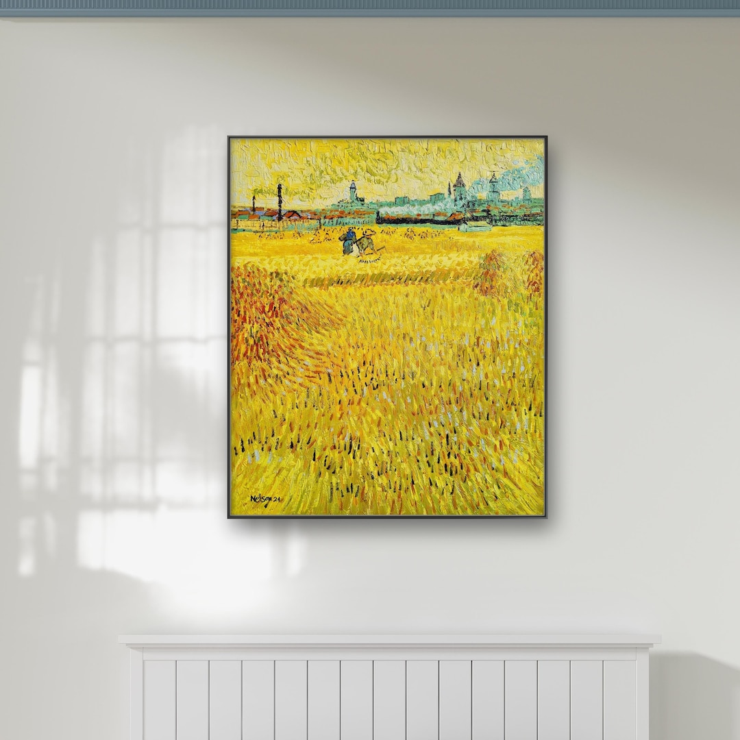 Vincent van Gogh Campo de trigo con vistas a Arles 50 x 60 cm ...