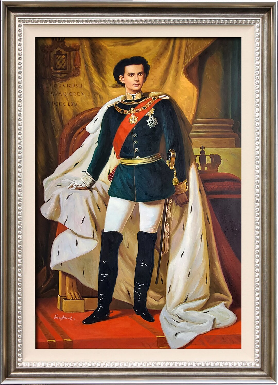 Ferdinand Von Piloty, King Ludwig II of Bavaria in General's Uniform ...